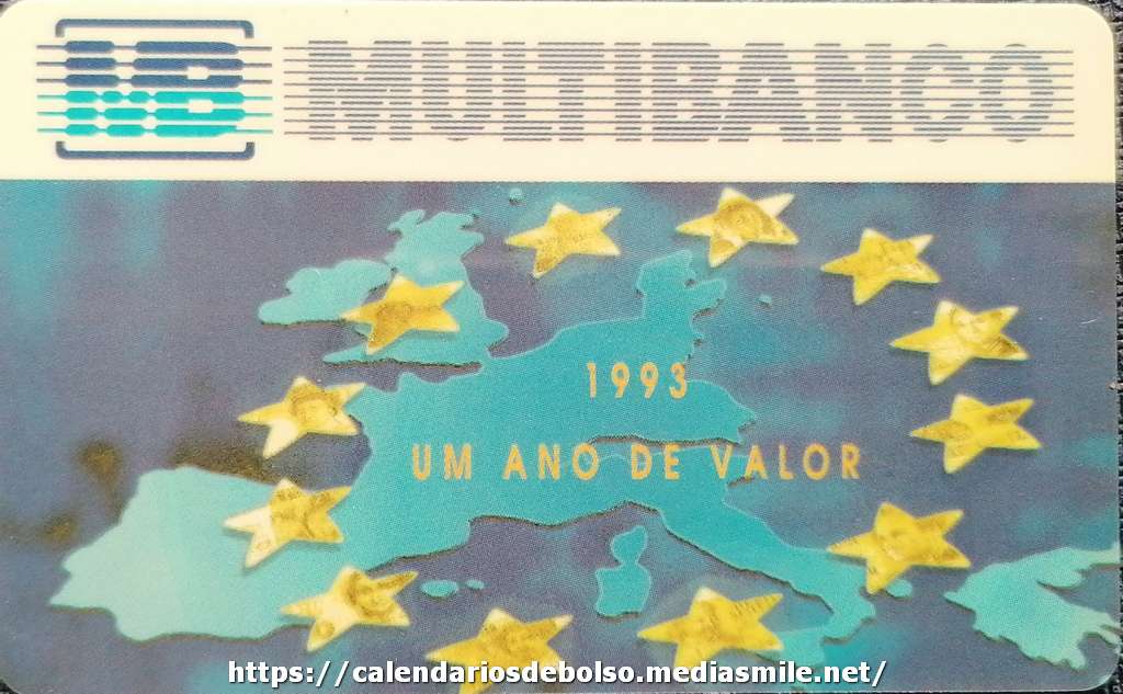 Multibanco - 1993 um ano de valor - Calendários de Bolso